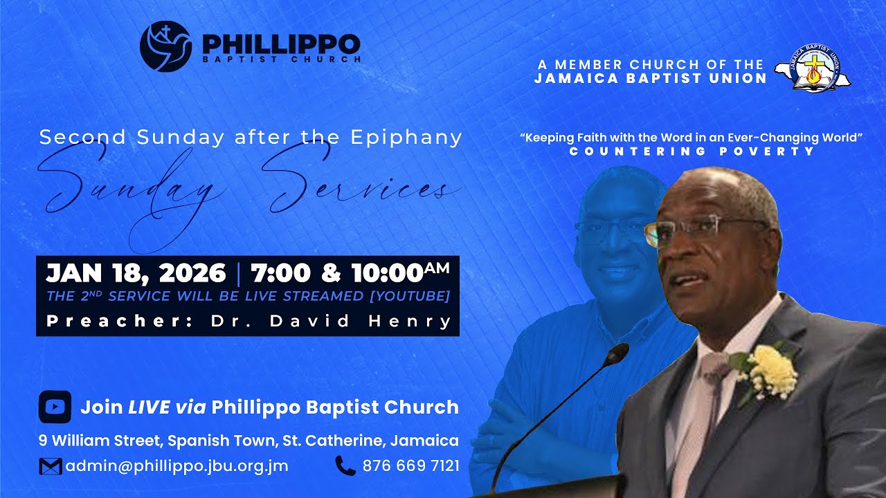 Phillippo Baptist Church Sunday Service: January 18, 2026 - YouTube