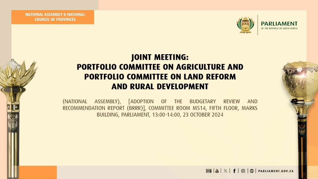 Joint Meeting: PC on Agriculture and PC on Land Reform and Rural ...
