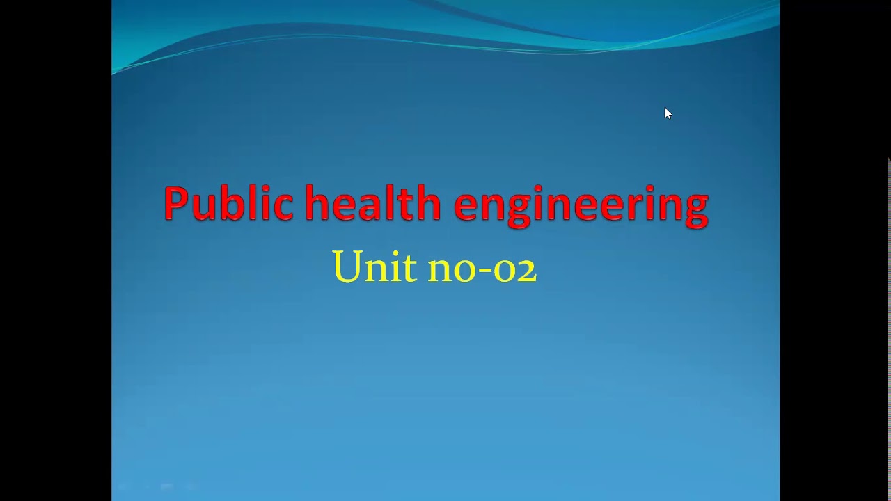 Public Health Engineering (unit-02) - YouTube