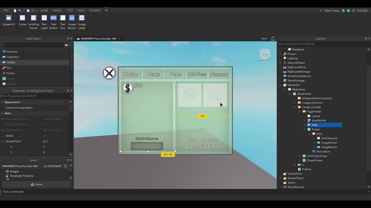 Gamepass UI [Among You] ROBLOX - YouTube