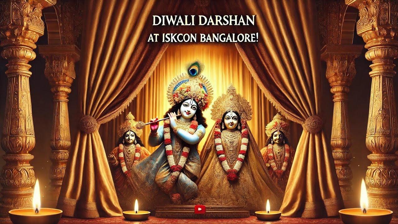 Iskcon Darshan Diwali 2024 #iskcon #iskcontemple #iskconvrindavan - YouTube