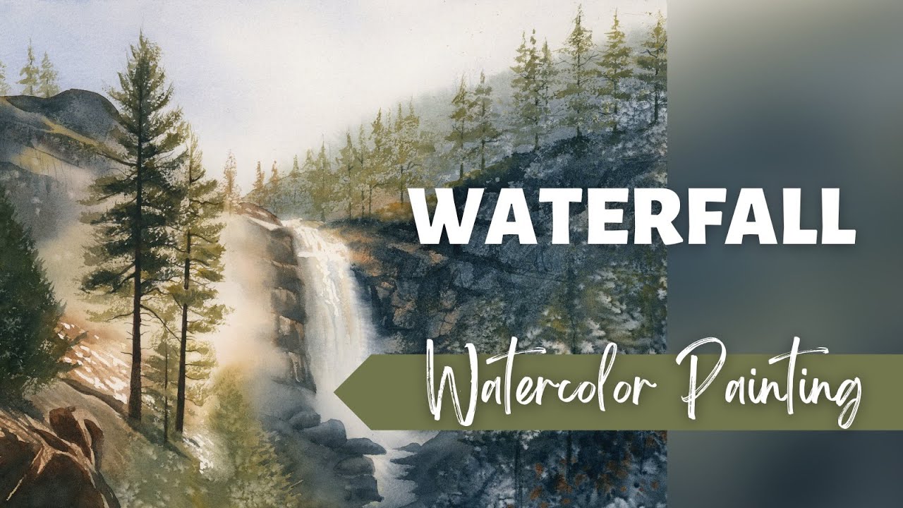 Dreamy Waterfall Landscape Tutorial Preview - YouTube