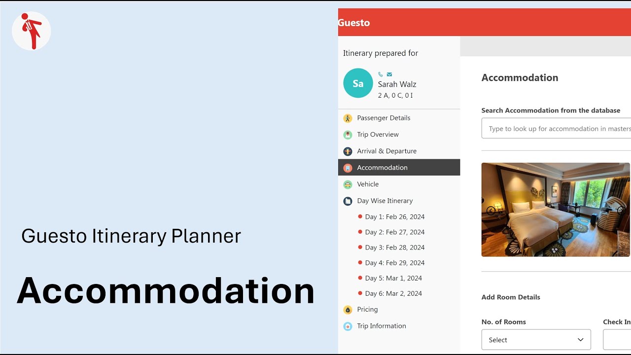 How to add Accommodation I Itinerary planning tool | Guesto - YouTube