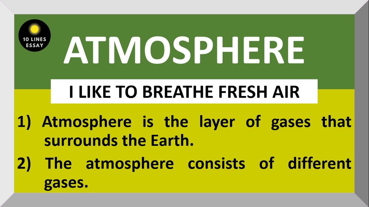 Few Lines about Atmosphere in English | 10 Lines on Atmosphere - YouTube