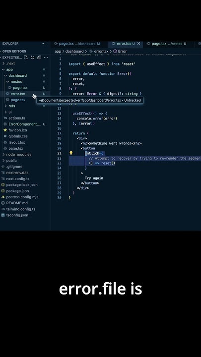 Did You Know This About Handling Errors In Next.js? #nextjs #javascript - YouTube