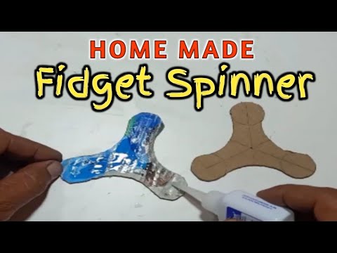 HOME MADE FIDGET SPINNER|| How To Make Fidget Spinner At Home Easily ...