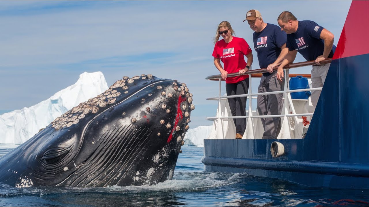 Humpback whale rescued from painful barnacle injuries. - YouTube