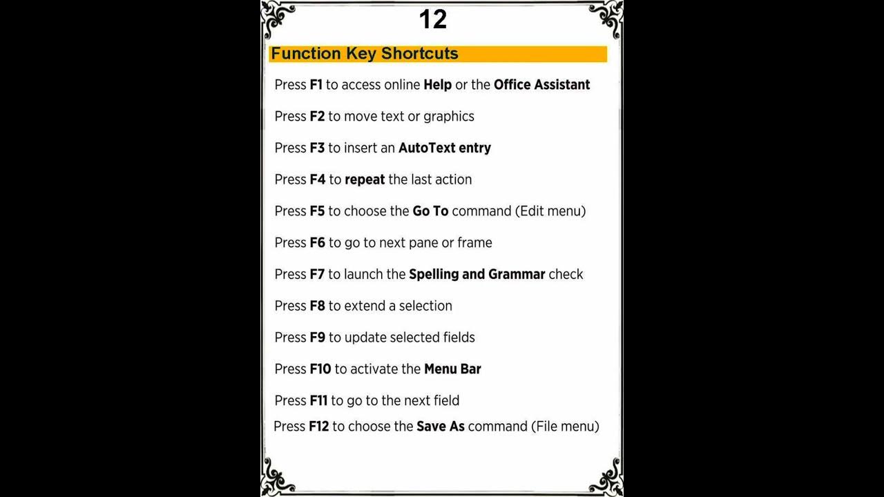 Function key shortcuts #shortcut #tricks #keyboard - YouTube