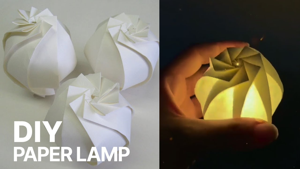 How to Make an Easy DIY Paper Lamp in Just 5 Minutes | DIY Paper Lamp ...