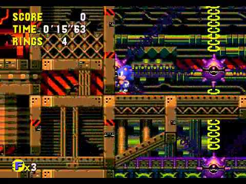 Sonic CD - Secret in Wacky Workbench Zone 1 Past and Bad Future - YouTube
