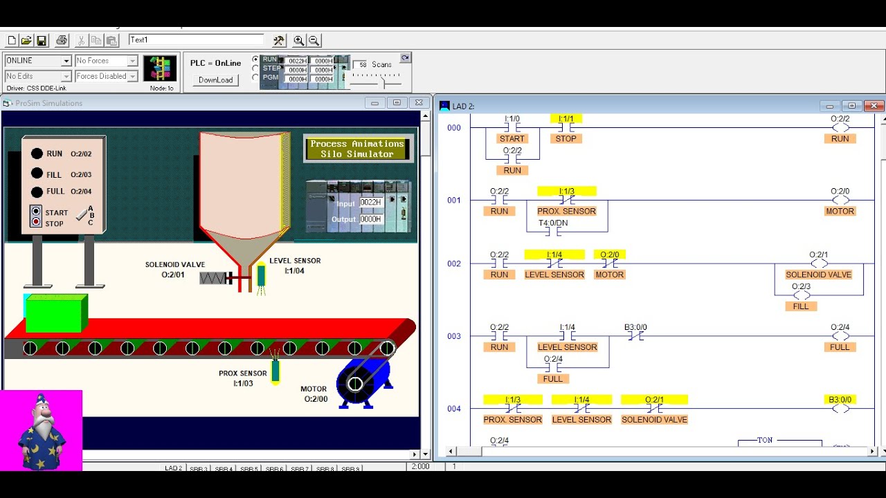 PRACTICA II, PROGRAMACION DE SILO: LogixPro Simulator - YouTube