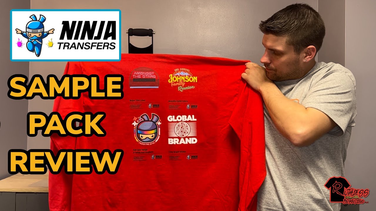 NINJA TRANSFERS sample pack (Review) DTF TRANSFERS - YouTube