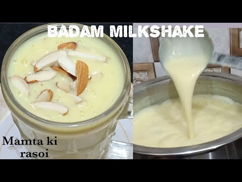 Badam milkshake with instant Badam mix /how to make Badam milk shake ...