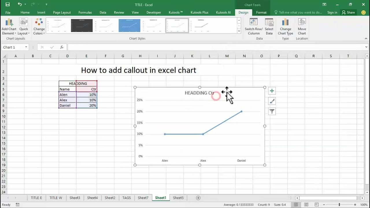 How to add callout in excel chart - YouTube