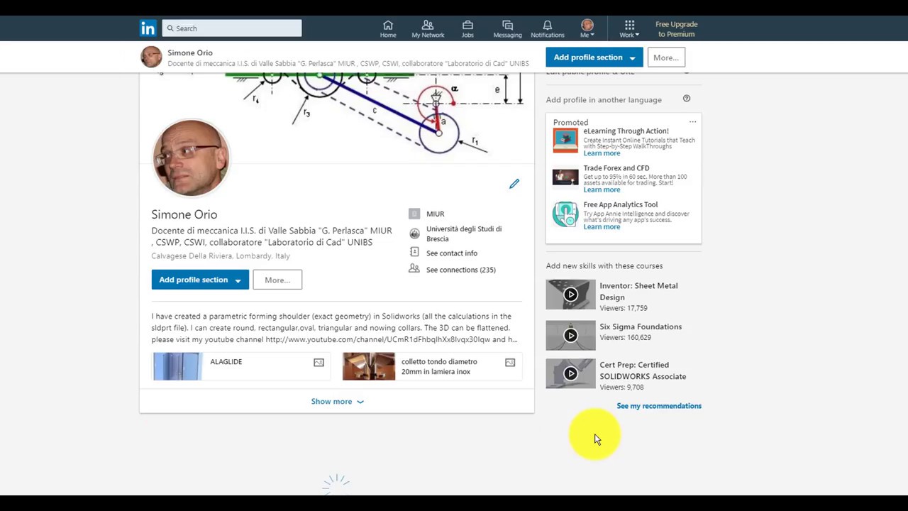 COME AGGIUNGERE CERTIFICAZIONE SOLIDWORKS LINKEDIN - YouTube