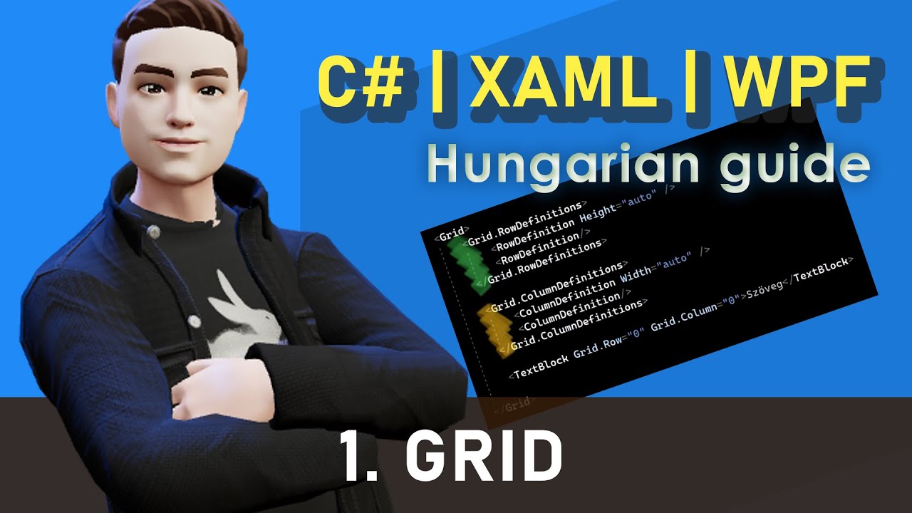 C# | XAML | WPF Hungarian Guide - Magyar Tutorial - 1. Grid - YouTube