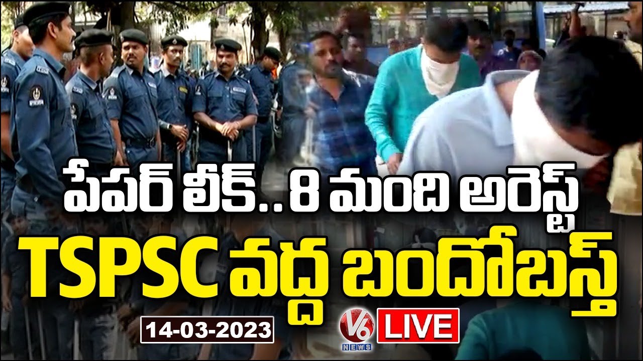 LIVE : Students Protest At TSPSC Office Over Paper Leak Issue ...