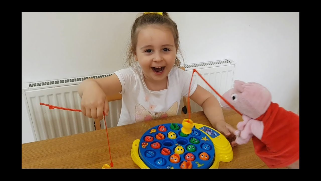 Pretend Play Fishing with Peppa Pig Activities With Emma - YouTube