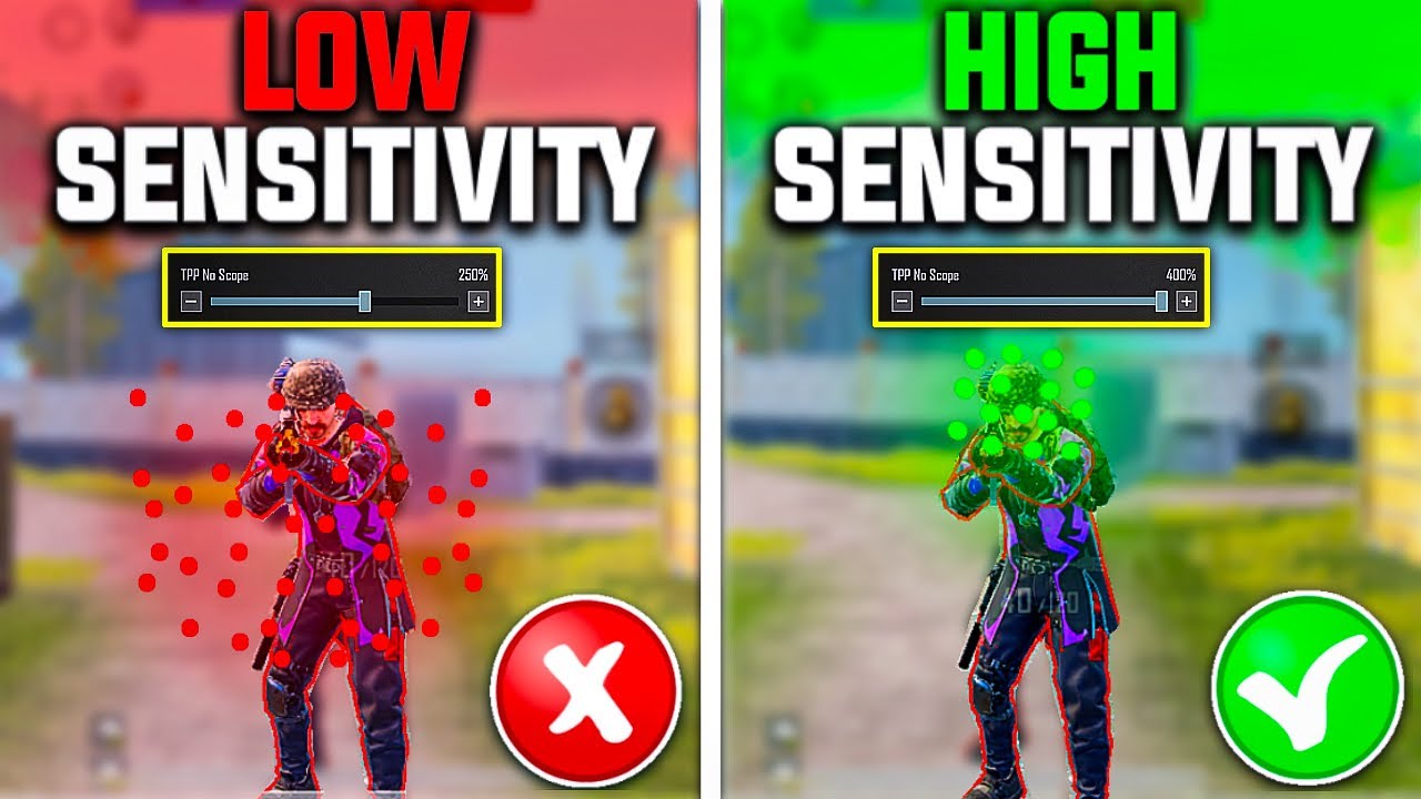LOW SENSITIVITY VS HIGH SENSITIVITY🔥BGMI / PUBG MOBILE HEADSHOT ...