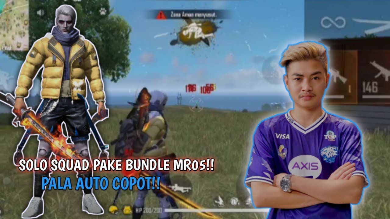 SOLO SQUAD PAKE BUNDLE EVOS MR05 AIM FULL MERAH!! | garena freefire ...