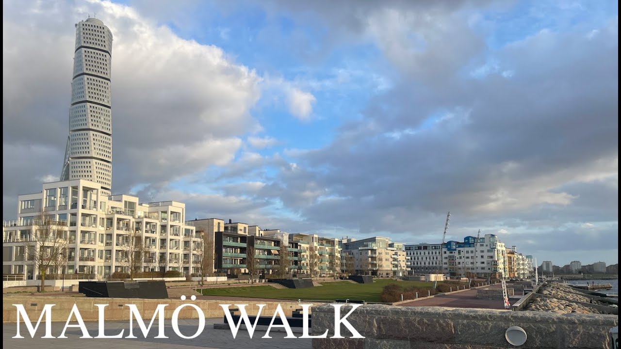 🇸🇪 Malmö, Sweden Walking Tour | Sunset Walk on the Coast in Västra ...