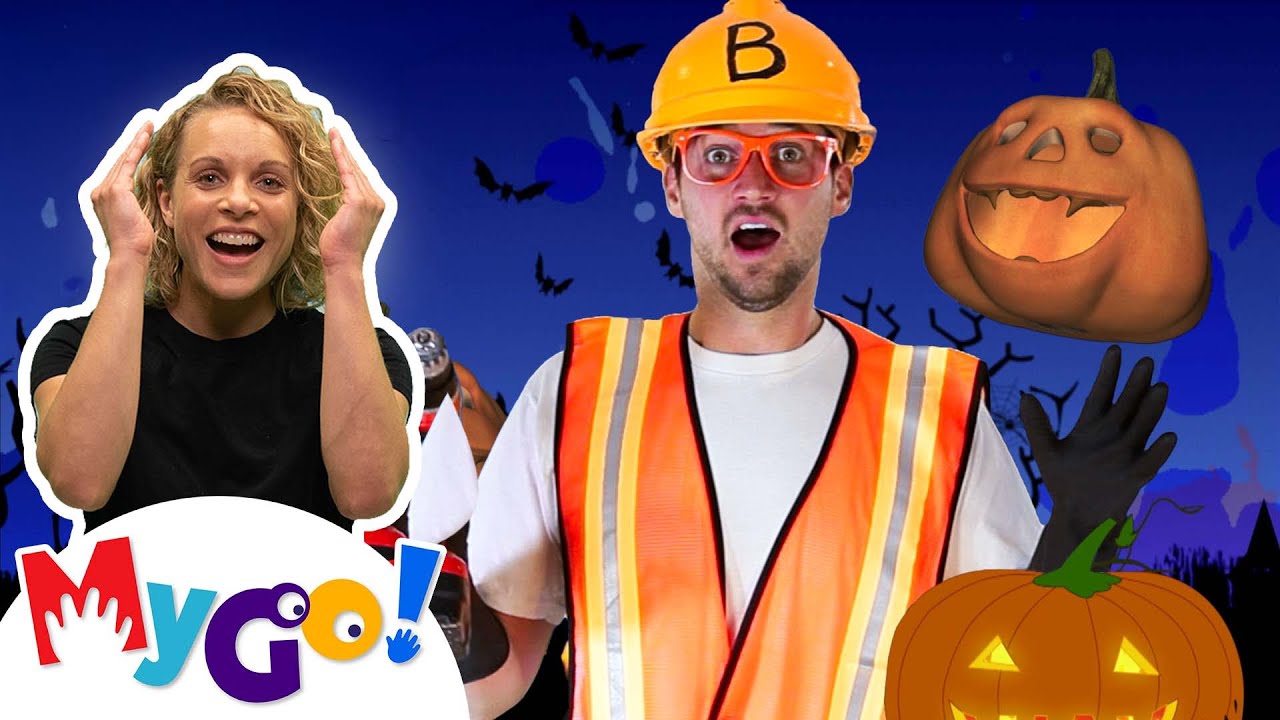 Halloween Song for Kids! 🎃 | Blippi Spooky Trick or Treat | ASL for ...