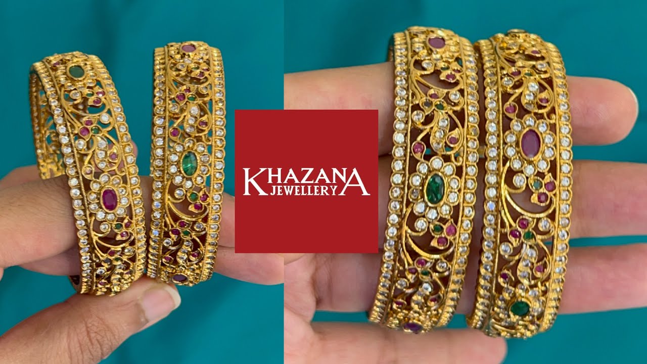 Khazana Jewellers Gold Bridal Bangles | @lavanya9225 - YouTube