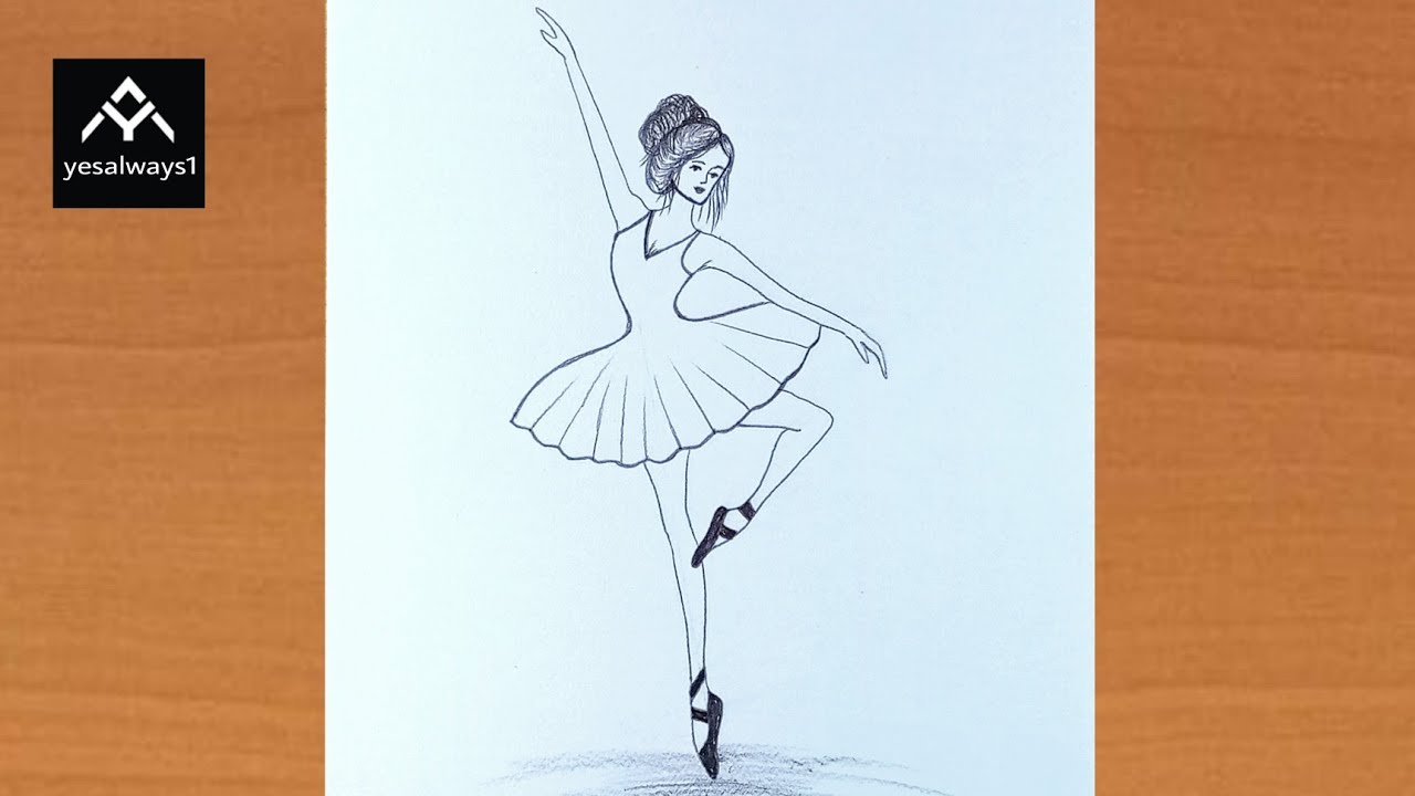 Dancing Girl Drawing step by step || pencil drawing || easy Girl ...