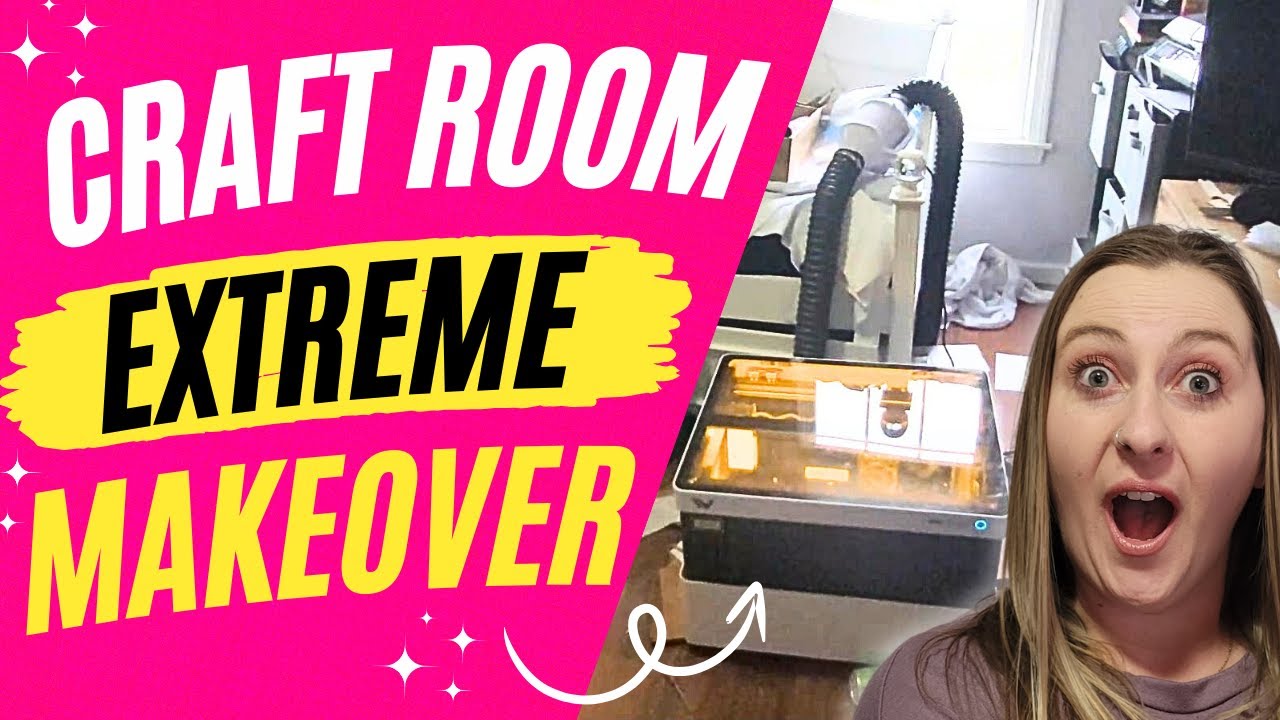 Cleaning & Organizing My DIY Cricut & Laser Craft Room - YouTube