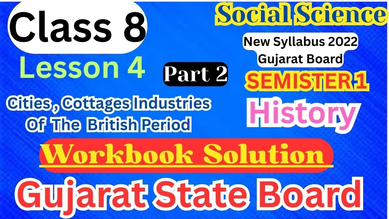 Class 8 Social Science History part 2 Le 4 New Syllabus workbook ...