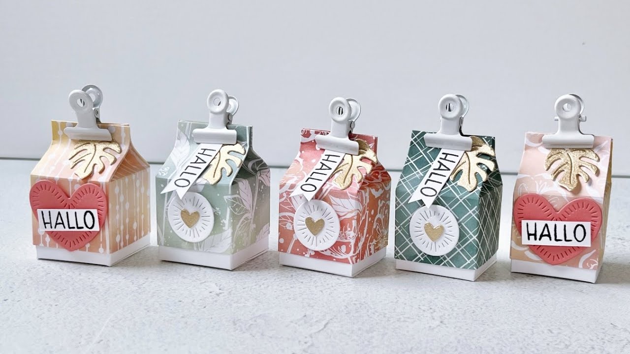 Tutorial Zweiteilige Mini-Milch-Box - YouTube