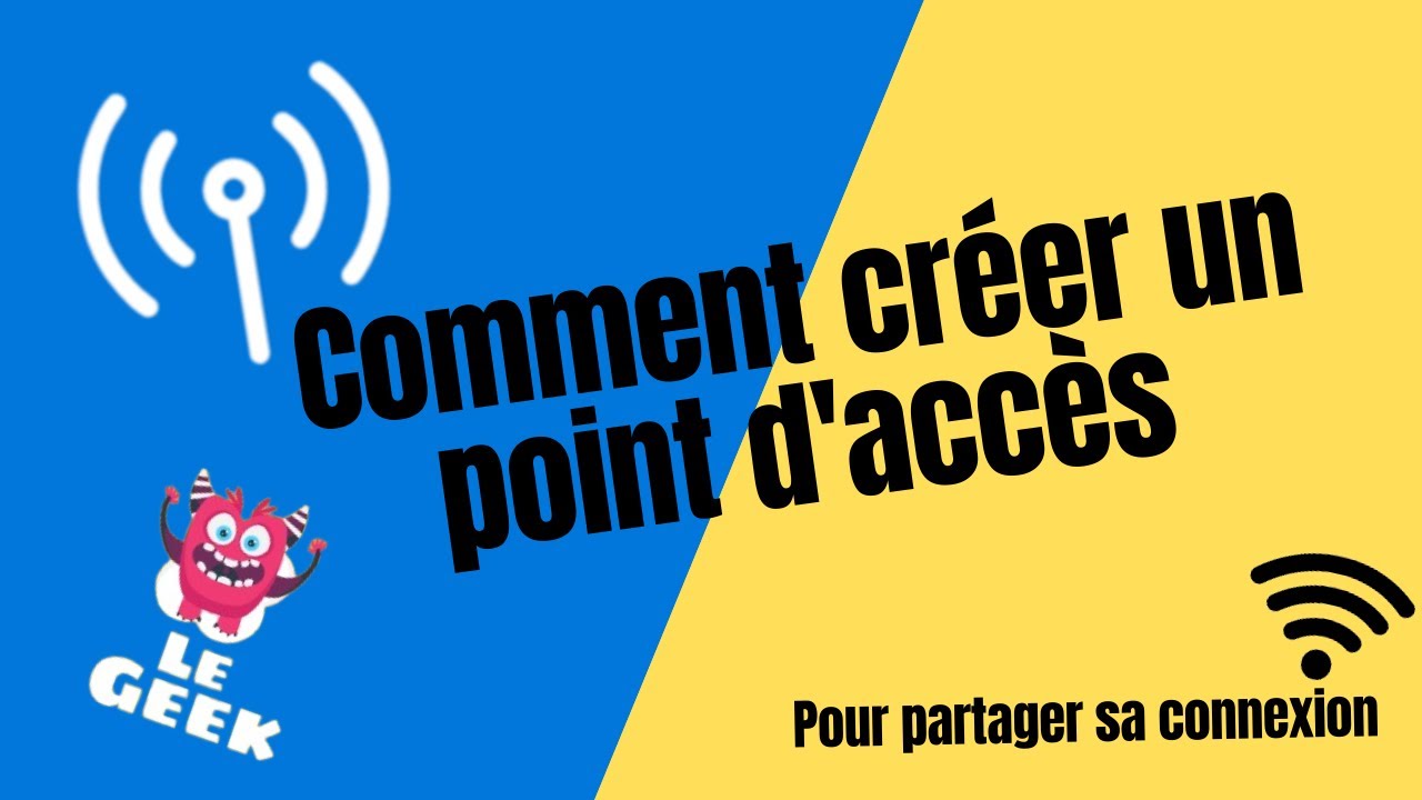 Comment créer un point d'accès avec son ordinateur - YouTube