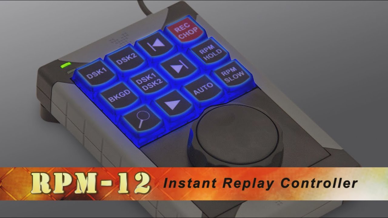 RPM-12 Instant Replay Controller for NewTek TriCaster - YouTube