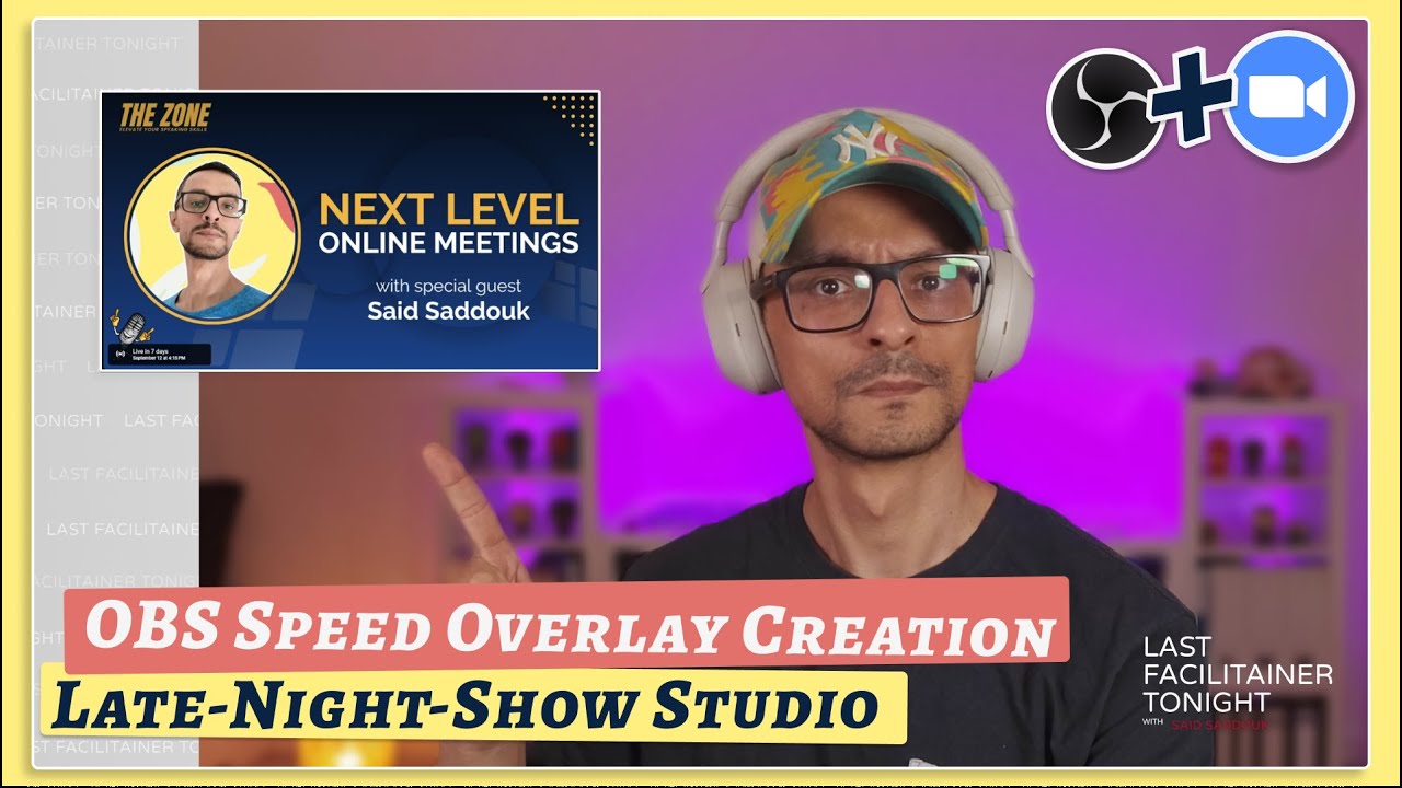 OBS Studio: Late-Night Show Overlay for Zoom | How-To Creation Demo 📺 ...