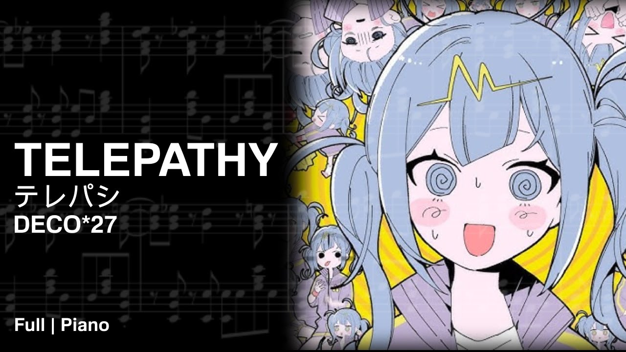 DECO*27 | Telepathy | Full Piano Cover - YouTube