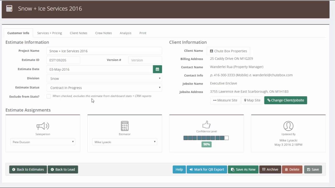 LMN - Building Estimating Templates for Snow - YouTube