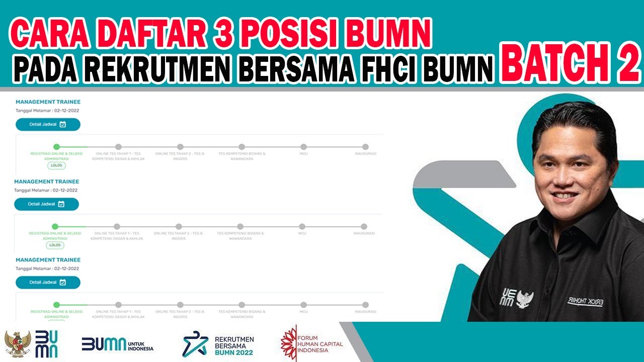 CARA DAFTAR 3 POSISI BUMN PADA REKRUTMEN BERSAMA FHCI BUMN BATCH 2