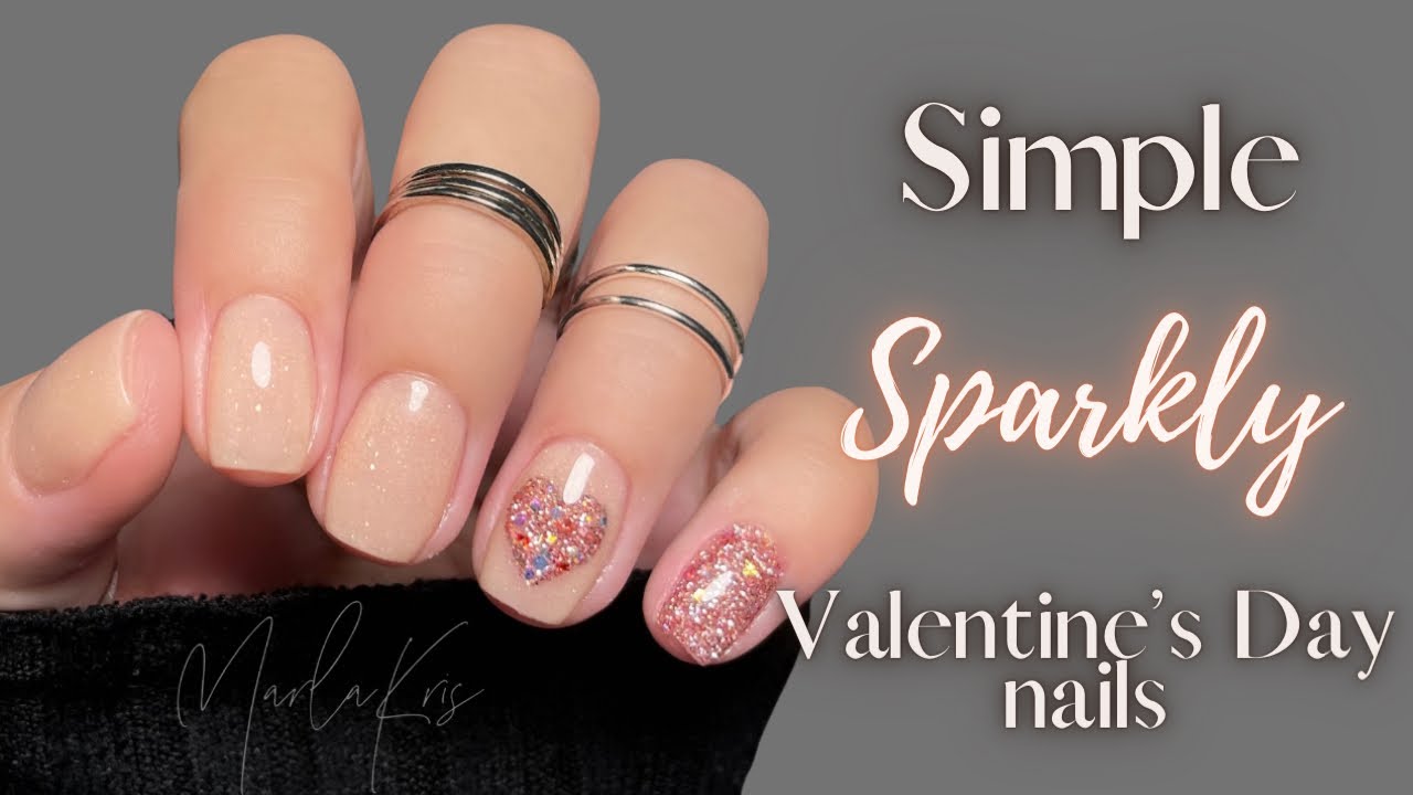 Simple and sparkly Valentine’s Day dip powder nails - Double Dip - YouTube