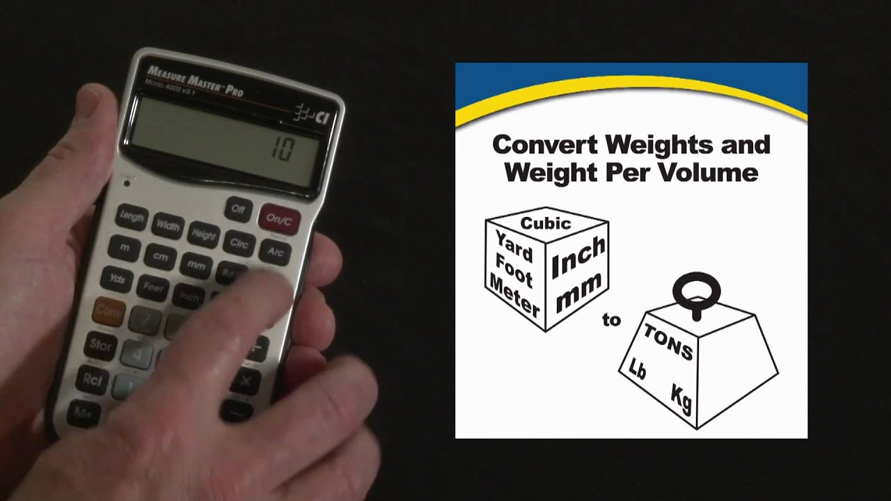 Measure Master Pro Weights and Weight per Volume How To - YouTube