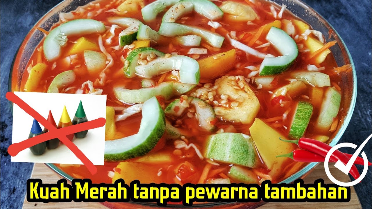 Resep Rujak Cuka Khas Bandung | Merahnya Alami - YouTube