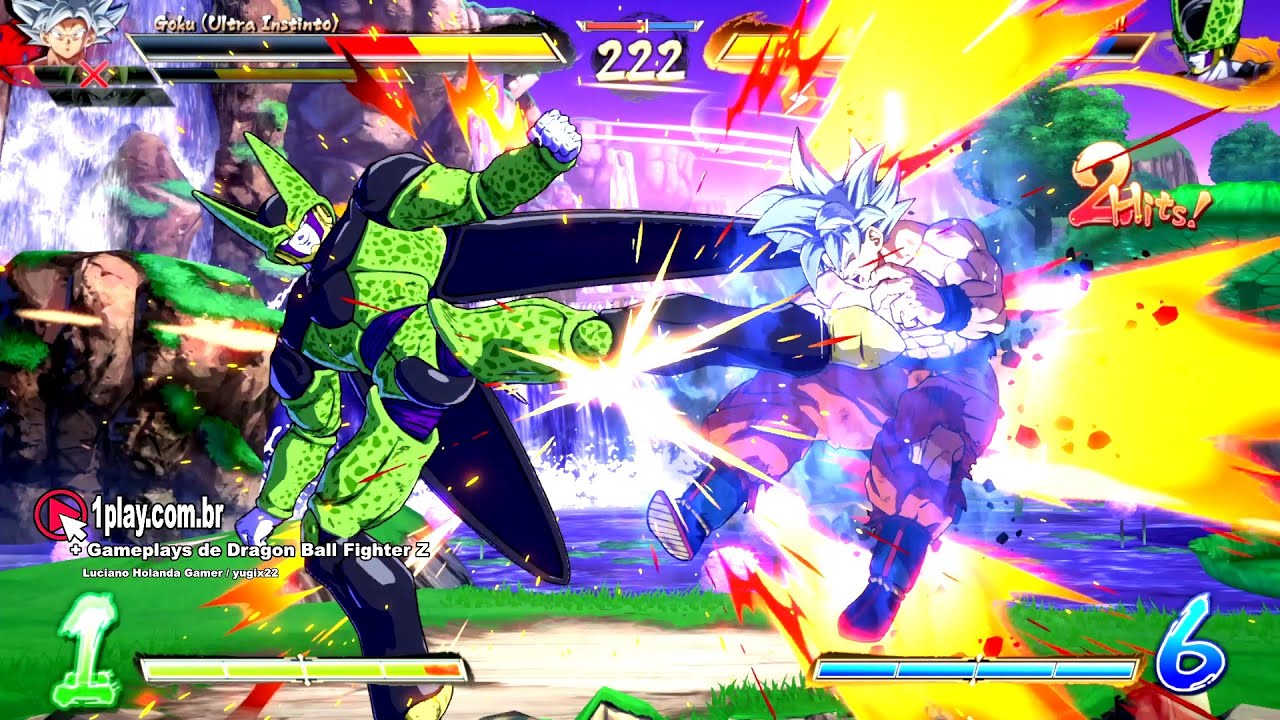 Dragon Ball Fighter Z! Goku (Ultra Instinto) Vs. Cell (Kamehameha) Land ...