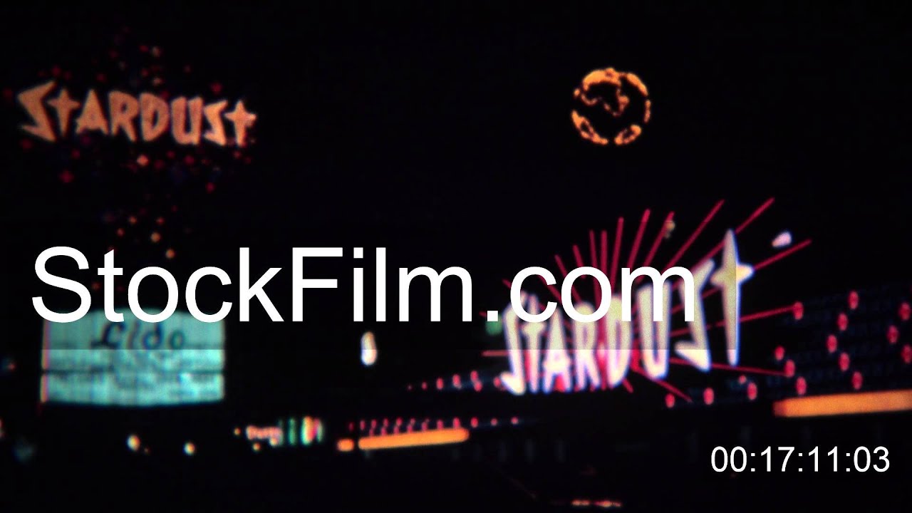 1972: Stardust hotel casino colorful neon sign shining bright at night ...