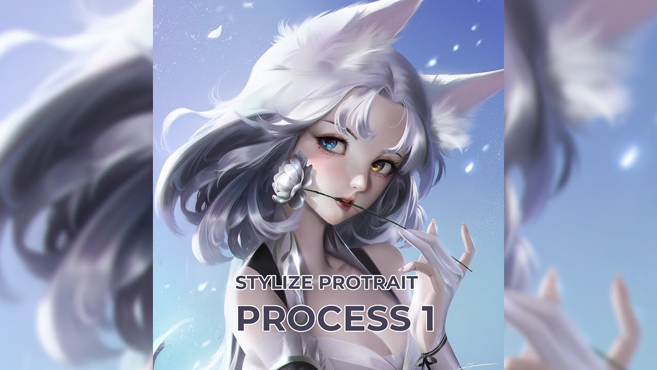 [DIGITAL PAINTING] Stylize portrait process 1 - YouTube