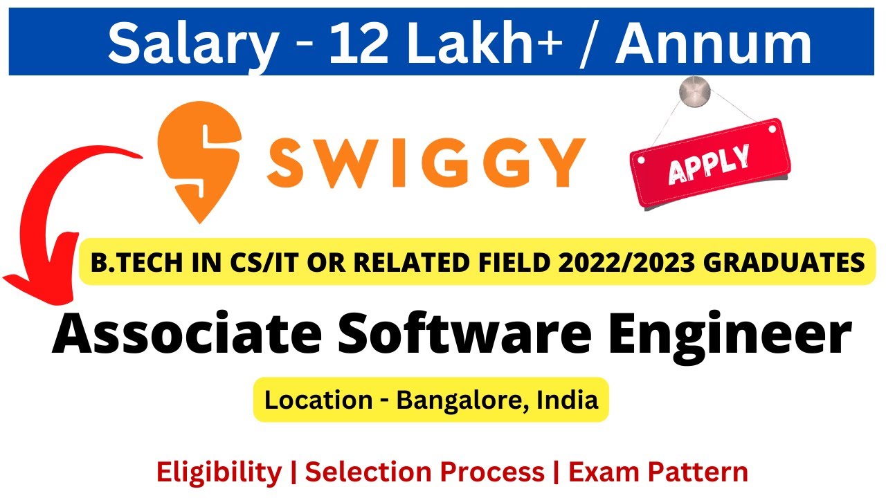 Swiggy Off Campus Drive for 2023/2024 | Associate Software Development Engineer Salary 12 LPA # ...