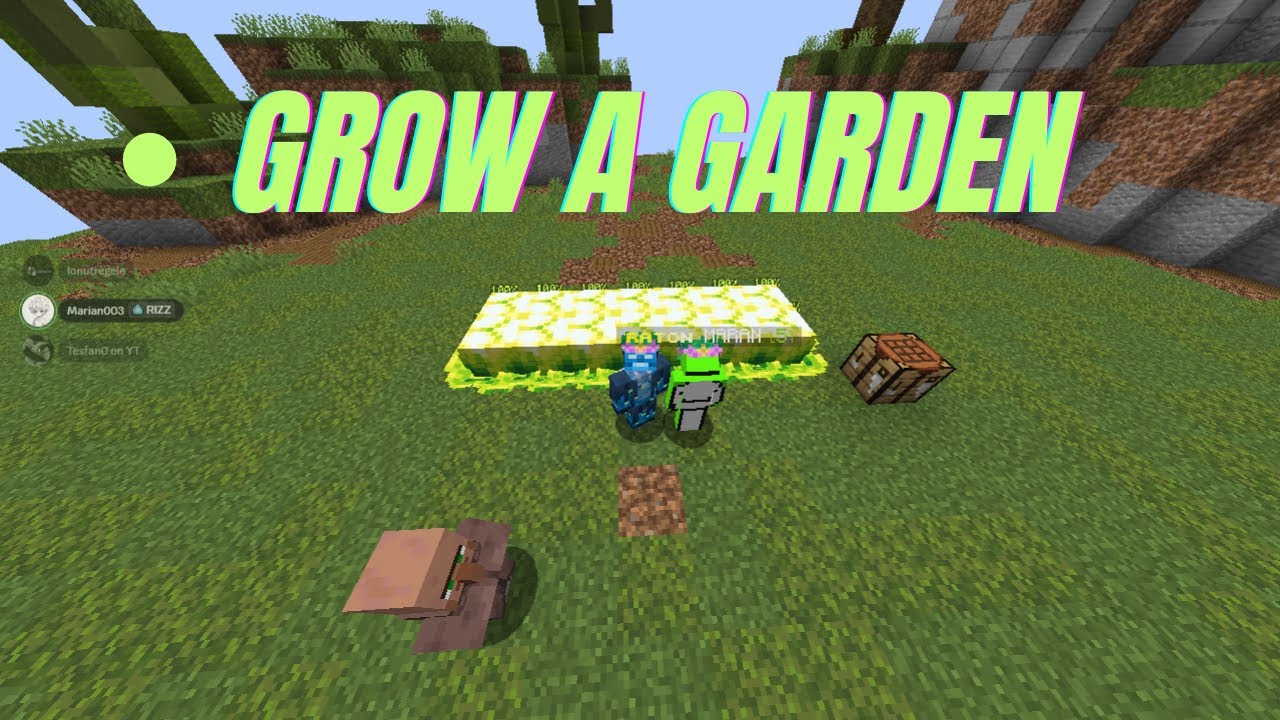 M-am jucat GROW A GARDEN pe MINECRAFT (mc.ratonii.ro) - YouTube
