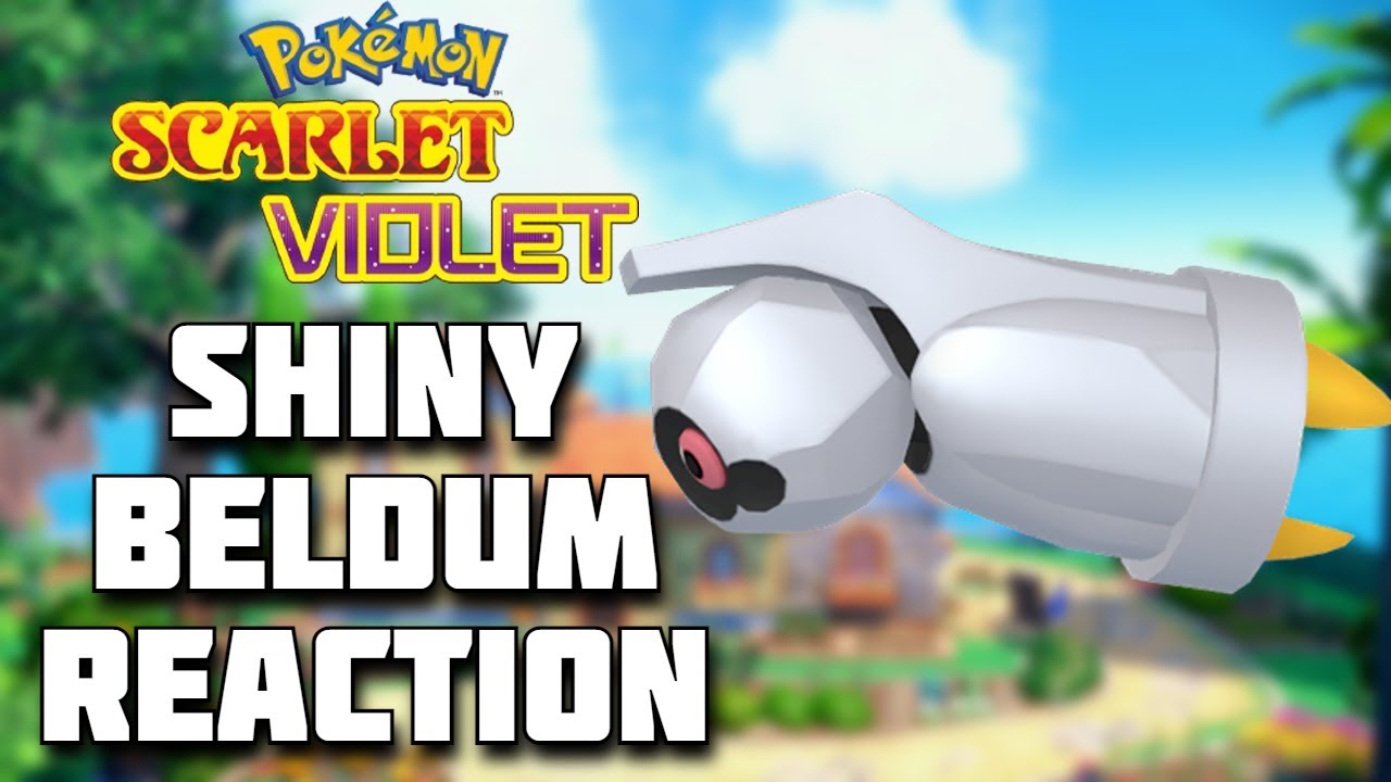 SHINY BELDUM FULL REACTION! Pokemon Scarlet and Violet Shiny Highlight ...