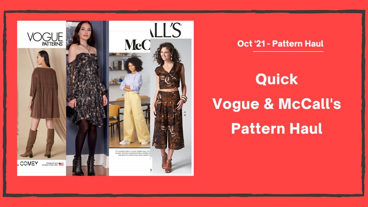 Quick Vogue & McCall's Pattern Haul - YouTube