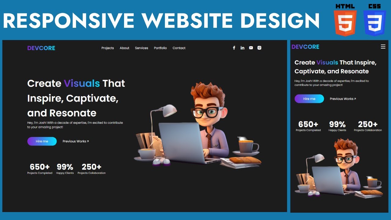How To Create A Website Using Html And Css Step By Step Tutorial Youtube 7368