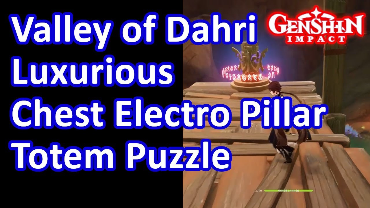 Valley of Dahri Luxurious Chest Electro Pillar Totem Puzzle Genshin ...