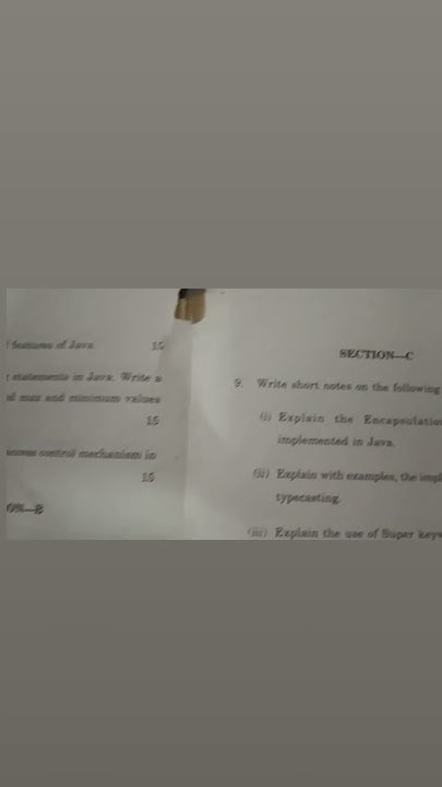 Java programming 2023 bca sem-5 punjabi university patiala #bca #exam # ...